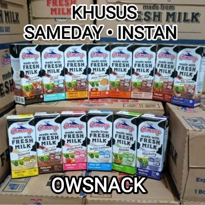 Jual 1 DUS SUSU CIMORY UHT FRESH MILK 250ml / 250 ml 1 KARTON SAMEDAY ...
