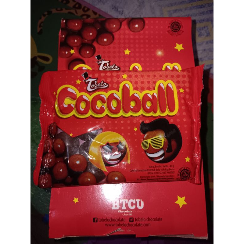 Jual tobelo cocoball-coklat compound dengan biskuit di dalamnya ...