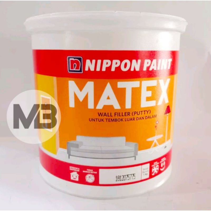 Jual Plamir Tembok Nippon Paint Matex 1kg Dempul Kayu Tembok Wall Putty | Shopee Indonesia