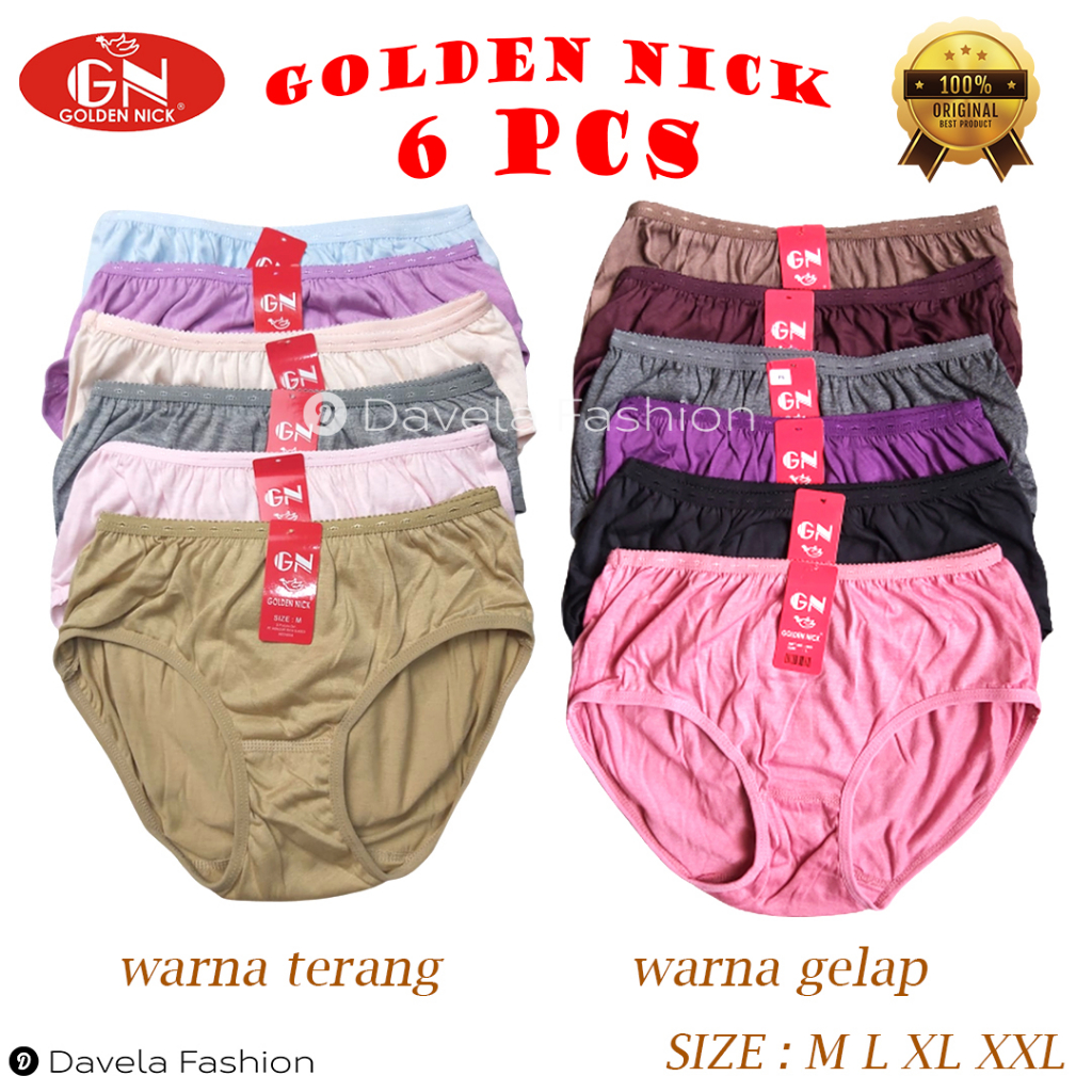 Jual 6 Pcs | 3 Pcs CD GOLDEN NICK 937 939 | Celana Dalam Wanita Golden Nick | GOLDEN NICK Terang ...