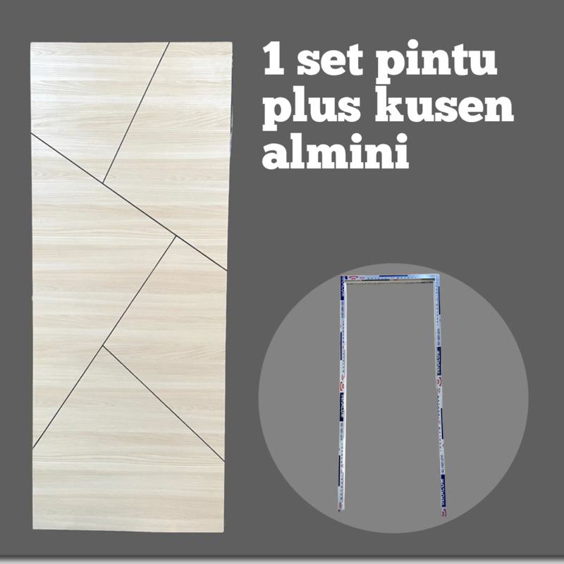Jual Pitu Plus Kusen | 1 Set Pintu Plus Kusen Almini | Pintu Minimalis ...