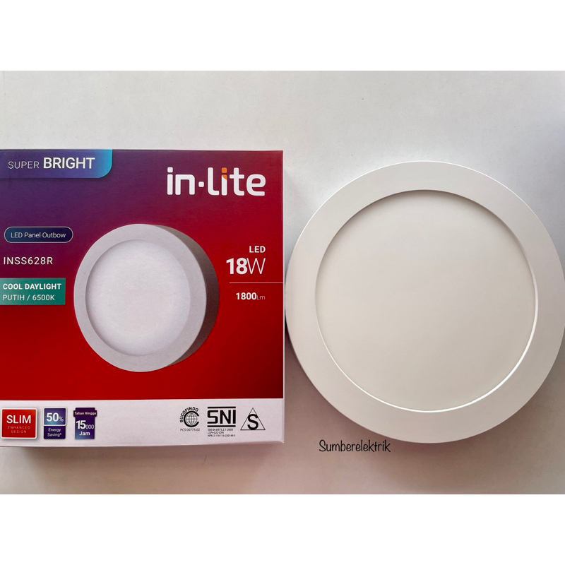 Jual Lampu Led Panel Downlight Inlite 18watt Bulat INSS628R Outbow ...