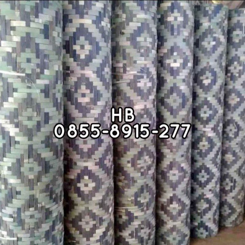 Jual bilik bambu motif, anyaman gedek bambu 2×3 meter | Shopee Indonesia