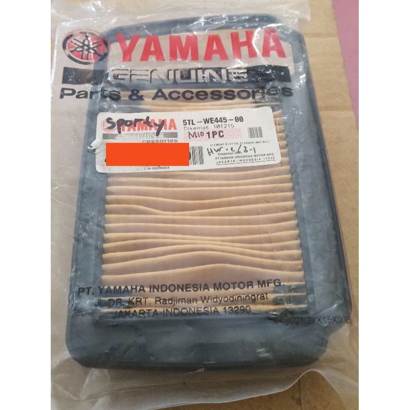 Jual SARINGAN UDARA/FILTER UDARA YAMAHA ORIGINAL KODE 5TL MIO SPORTY ...