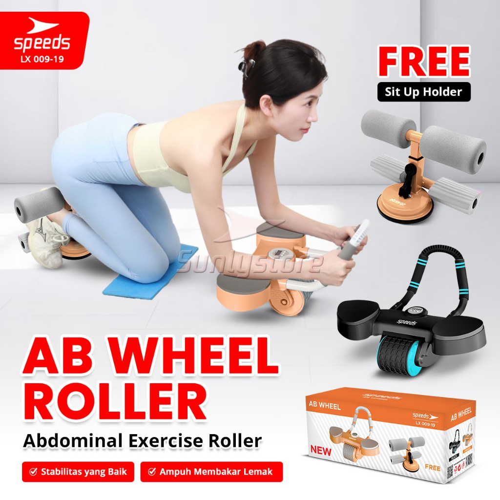 Jual SPEEDS Ab Wheel 2in1 Ab Roller Wheels Plank Trainer Abdominal Core ...