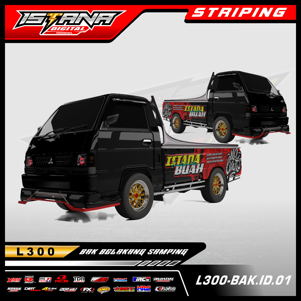 Jual Stiker Decal Bak Samping Belakang L300 - Sticker Variasi Pick up ...