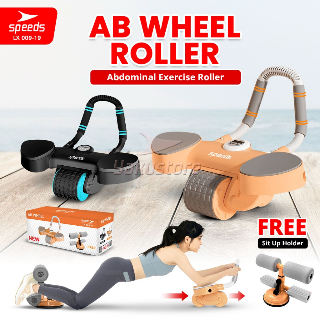Jual SPEEDS Ab Wheel 2in1 Ab Roller Wheels Plank Trainer Abdominal Core ...