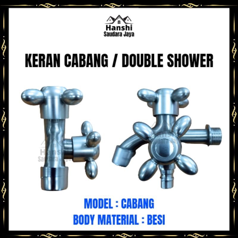 Jual Kran Shower 2 Cabang Besi Baling / Keran Air Double Shower 8015 ...
