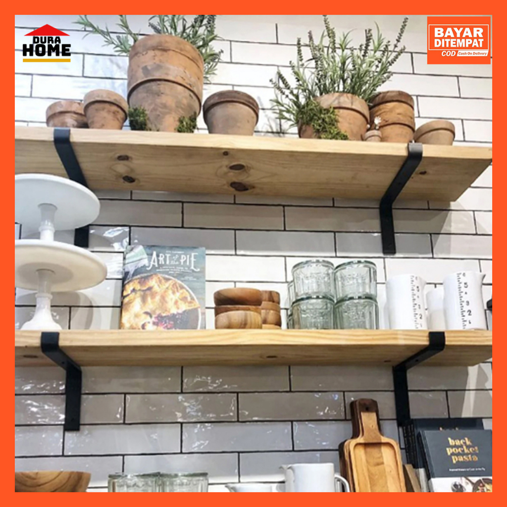 Jual Rak Kayu Bracket Besi, Rak Dinding, Rak Gantung Ukuran Panjang ...