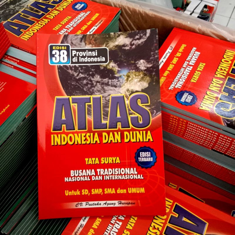 Jual BUKU ATLAS TERBARU 38 PROVINSI DI INDONESIA DAN DUNIA/ORIGINAL PAH ...