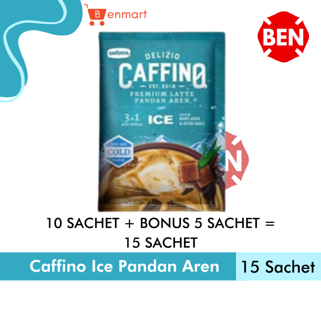 Jual Delizio Caffino Ice Premium Latte PANDAN AREN 1 Renceng 15 Sachet ...