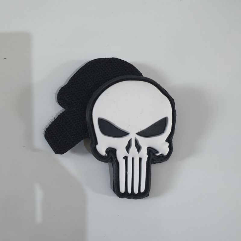 Jual patch rubber logo tengkorak funiser 3D timbul / tempelan emblem karet velcro | Shopee Indonesia