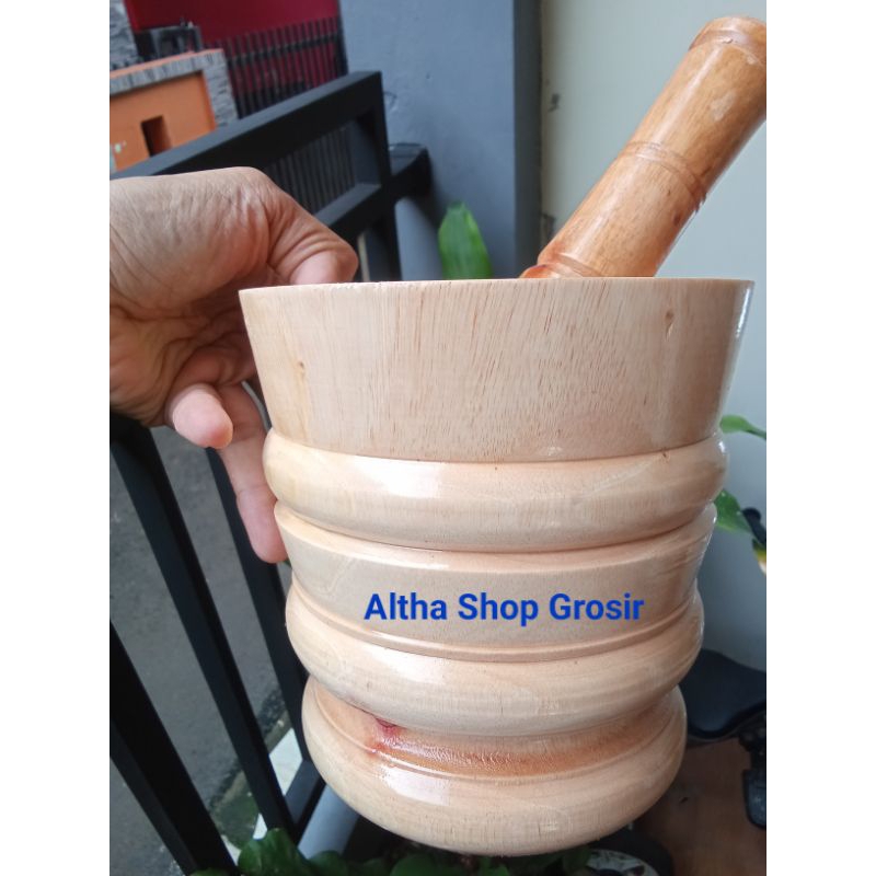 Jual Lumpang Alu Jumbo / Lumpang Dan Tumbukan Besar | Shopee Indonesia