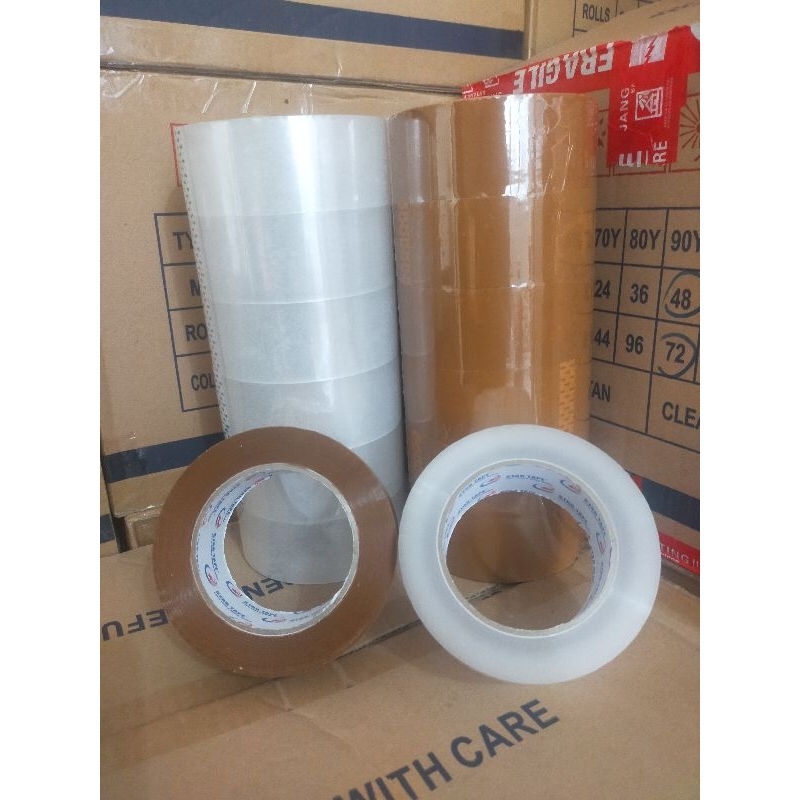 Jual LAKBAN MURAH bening coklat 2 inch 90yard | Shopee Indonesia