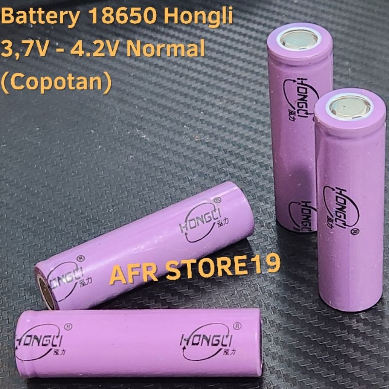 Jual Battery Batre Baterai Li-ion 18650 Hongli dan Polos 3.7V 1200mAh ...