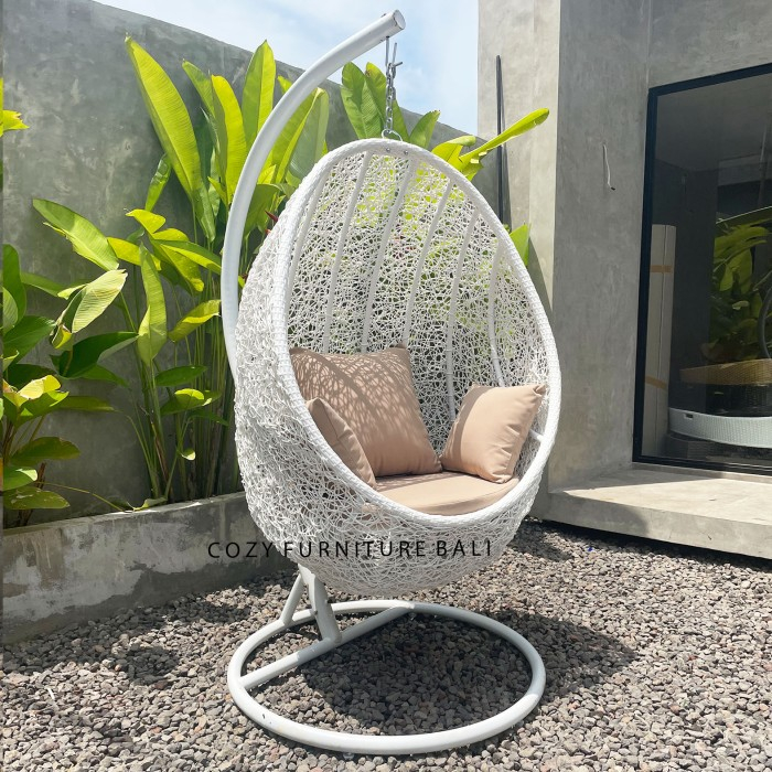Jual Kursi Ayunan Gantung Rotan Sintetis Hanging Chair Rattan