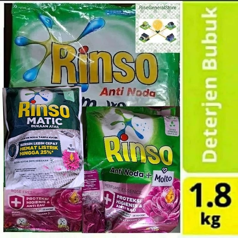 Jual Rinso Cair Matic 1.45L/Bubuk Perfume Essence/Classic 1.8KG+MOLTO ...