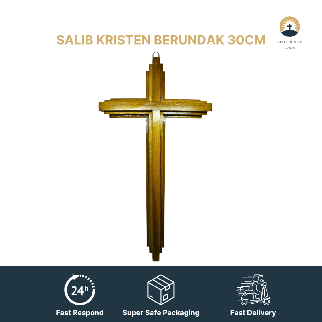 Jual SALIB KRISTEN MOTIF KAYU BERUNDAK (GANTUNG) 30CM | Shopee Indonesia