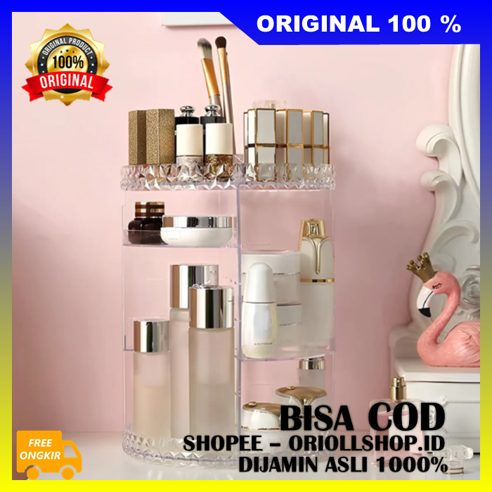 Jual Lumiere Makeup Organizer Rak Kosmetik Putar 360 Derajat Tempat ...