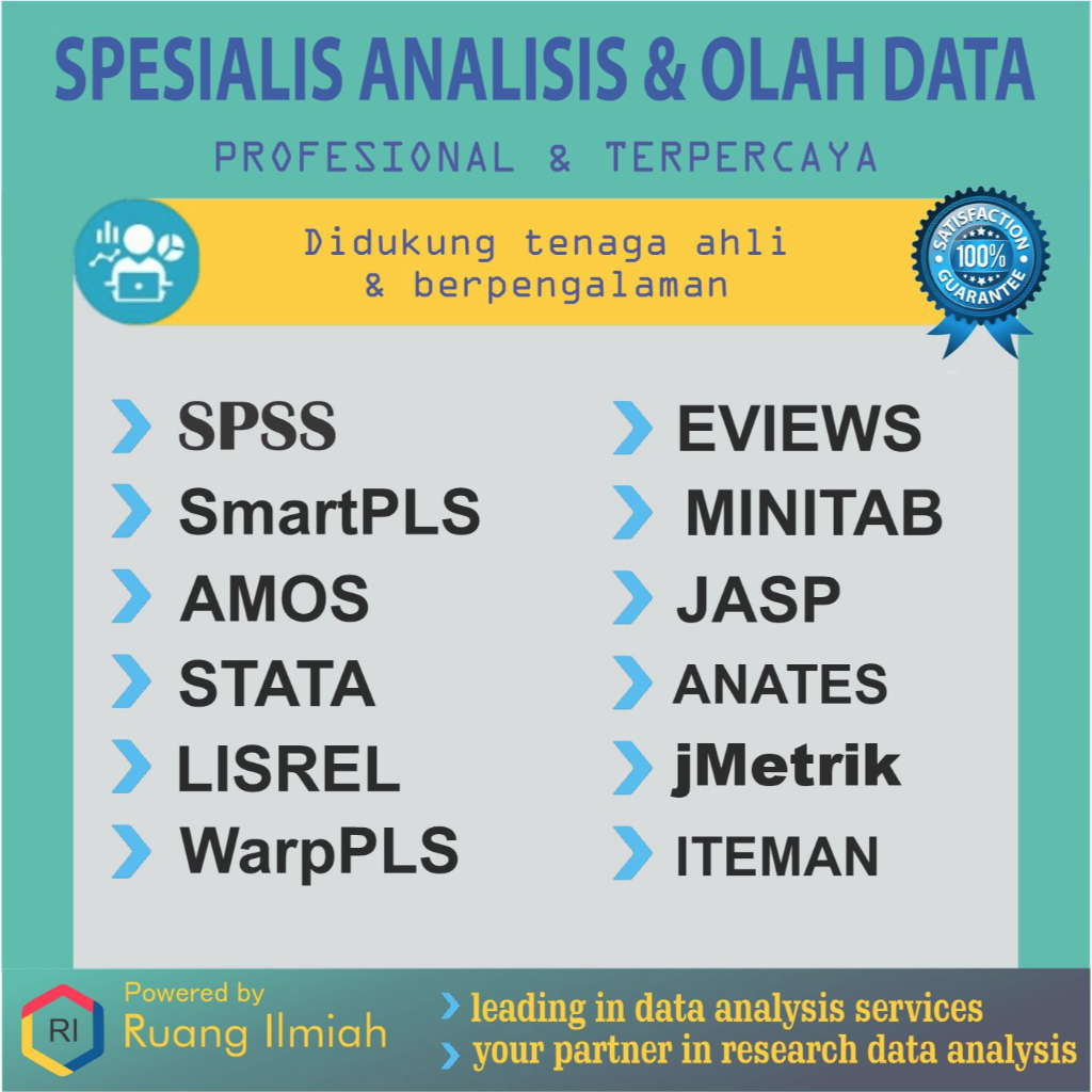 Jual Jasa Olah Data Statistik SPSS SmartPLS LISREL AMOS EVIEWS STATA ...