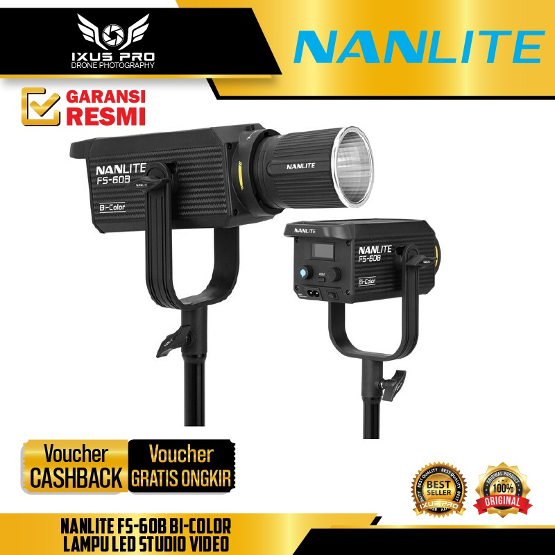 Jual Nanlite FS-60B LED Bi Color Spotlight Lighting Video FS 60 B RESMI ...