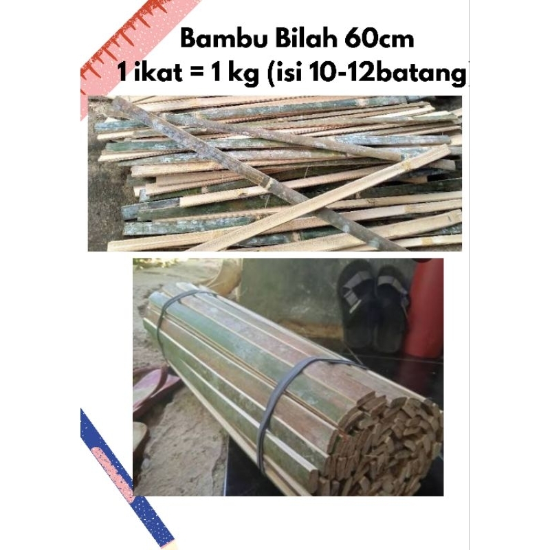 Jual bambu belah 60cm/bambu ajir,bambu turus ½ meter bambu alus dan ...