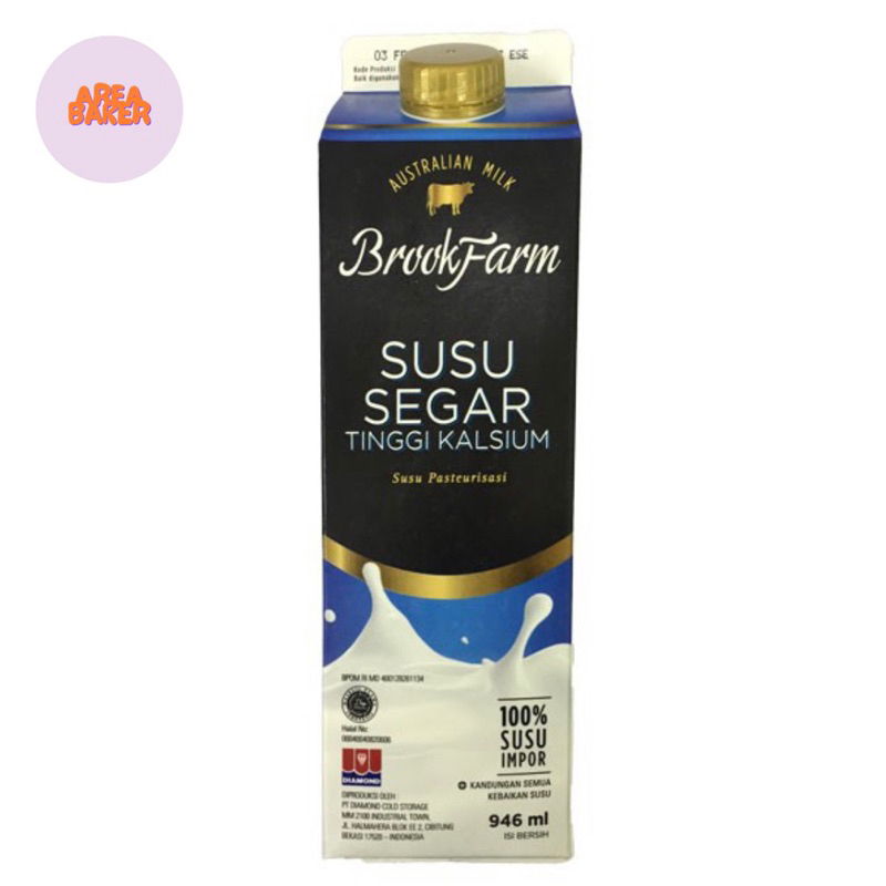 Jual Fresh Milk Brookfarm Plain 1 Liter | Shopee Indonesia