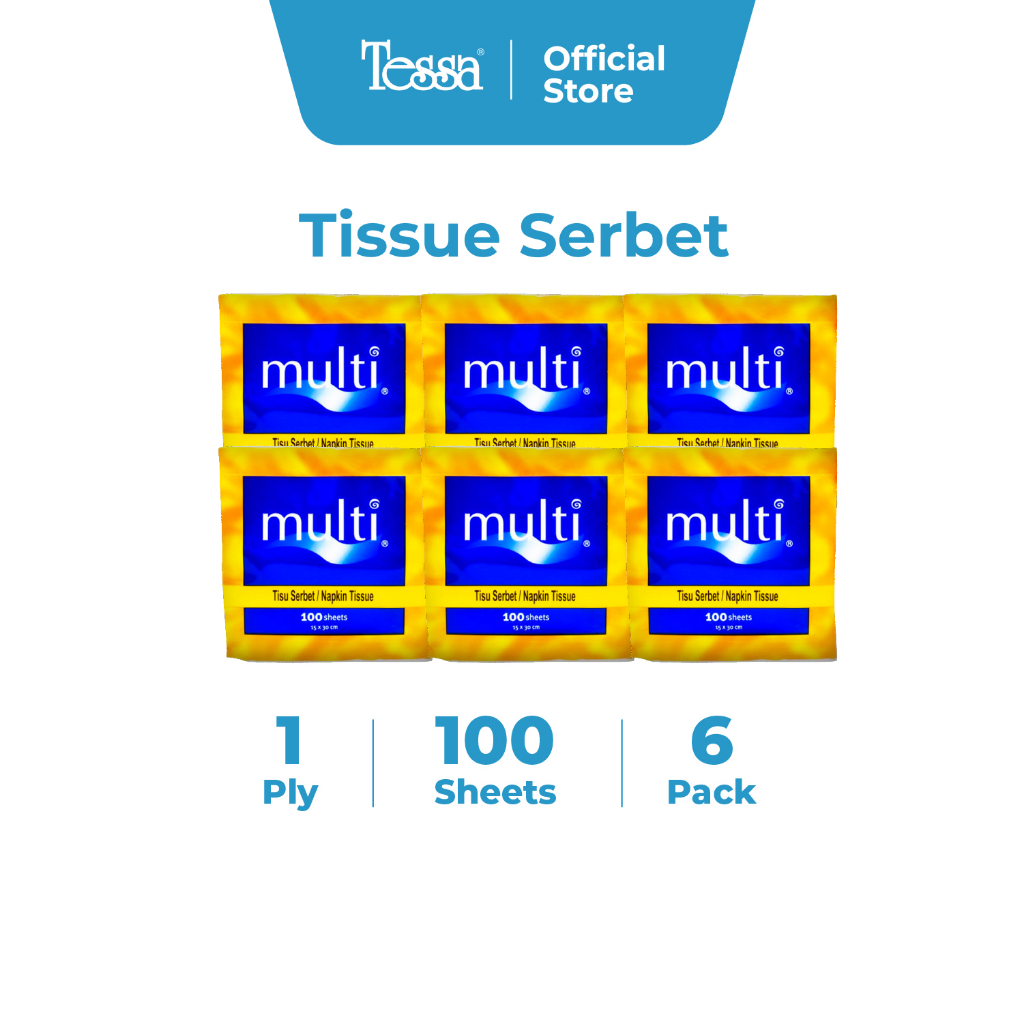 Jual Tissue Multi Napkin Lunch 100s 1p - 6 pcs | Shopee Indonesia