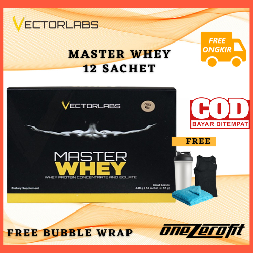 Jual Vectorlabs Masterwhey 12 Sachet Whey Protein Concentrate Isolate Vector Labs Master Whey ...