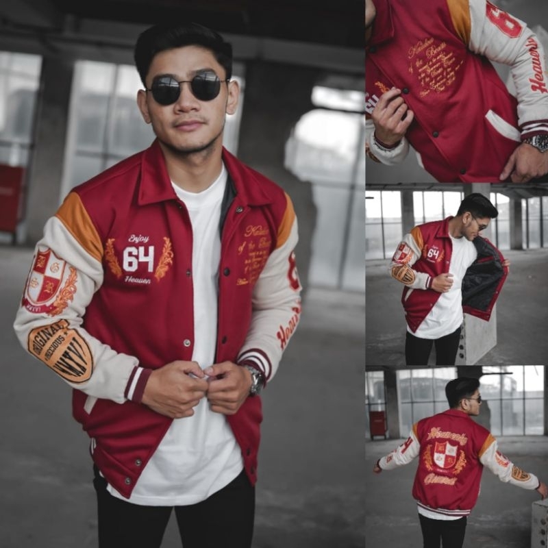 Jual VARSITY - JAKET VARSITY BASEBALL FULL BORDIR - JAKET PRIA - JACKET ...