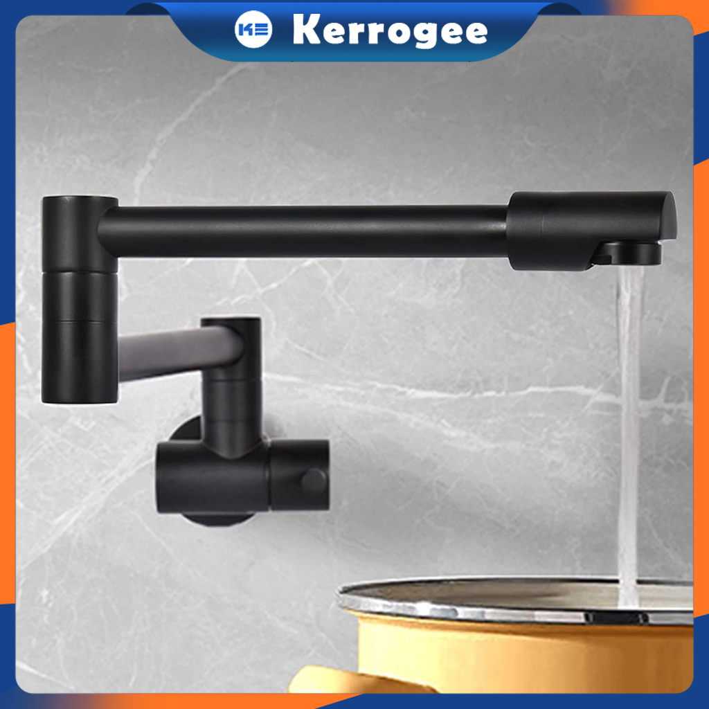 Jual Kran Dinding Foldable Hitam Brass 360 Rotation kran air wastafel ...