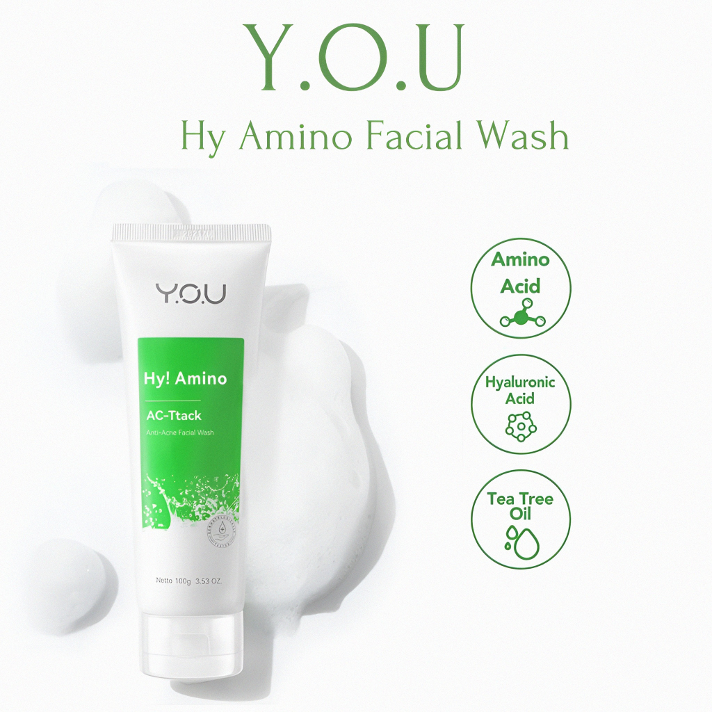 Jual You Hy Amino Facial Wash | Anti Acne | Oil Control | Brightening ...