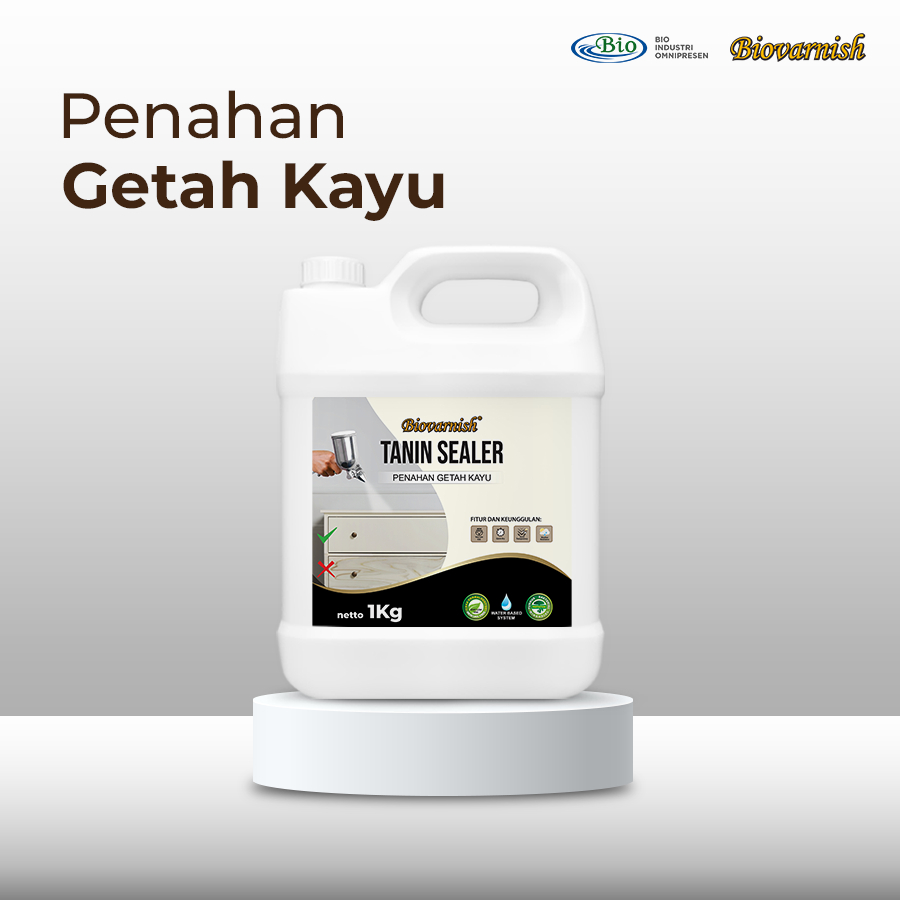 Jual Biovarnish Tanin Sealer Cat Penahan Getah Kayu 1 kg | Shopee Indonesia