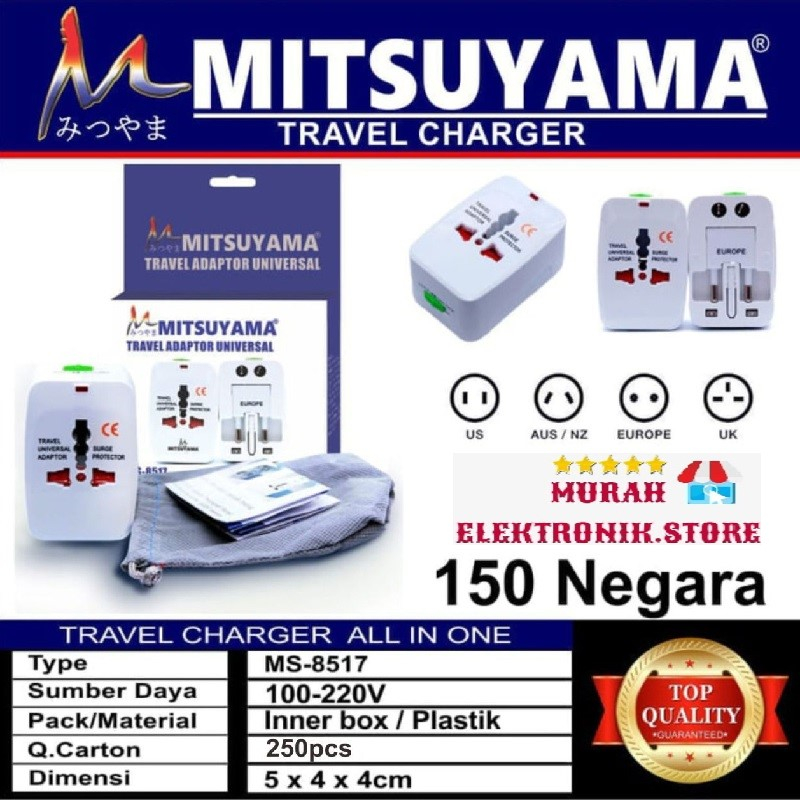 Jual MITSUYAMA MS-8517 All in One World Universal Travel Adapter ...