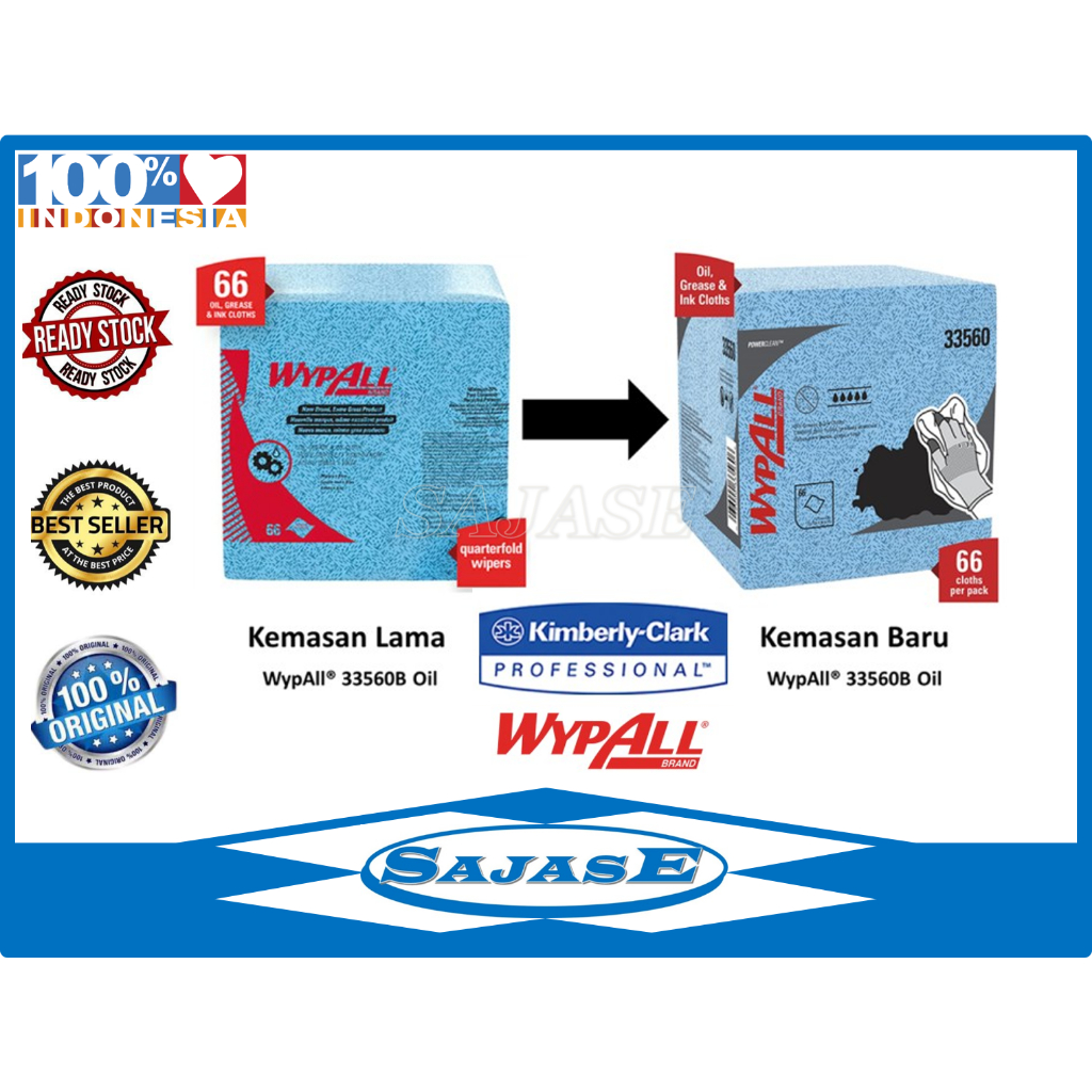Jual Wypall Tisu Kimtech Blue Kimtex Prep* 33560A Kimtex Wipes Harga 1 ...