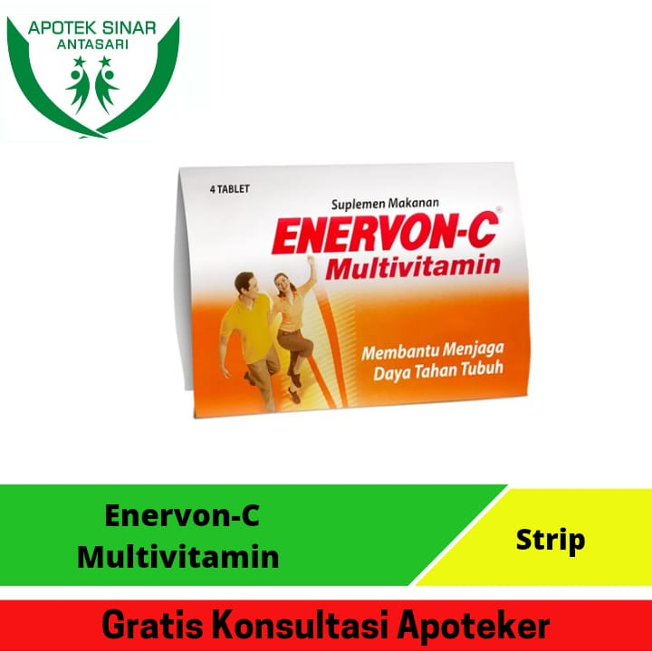 Jual Enervon-C Multivitamin isi 4 Tablet, Enervon-C Active isi 4 Tablet ...