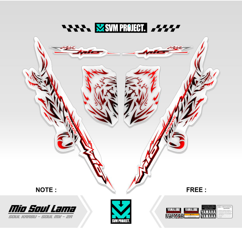 Jual STRIPING MIO SOUL LAMA MOTIF 4 SOUL Z KARBU / STIKER MIO SOUL LAMA ...