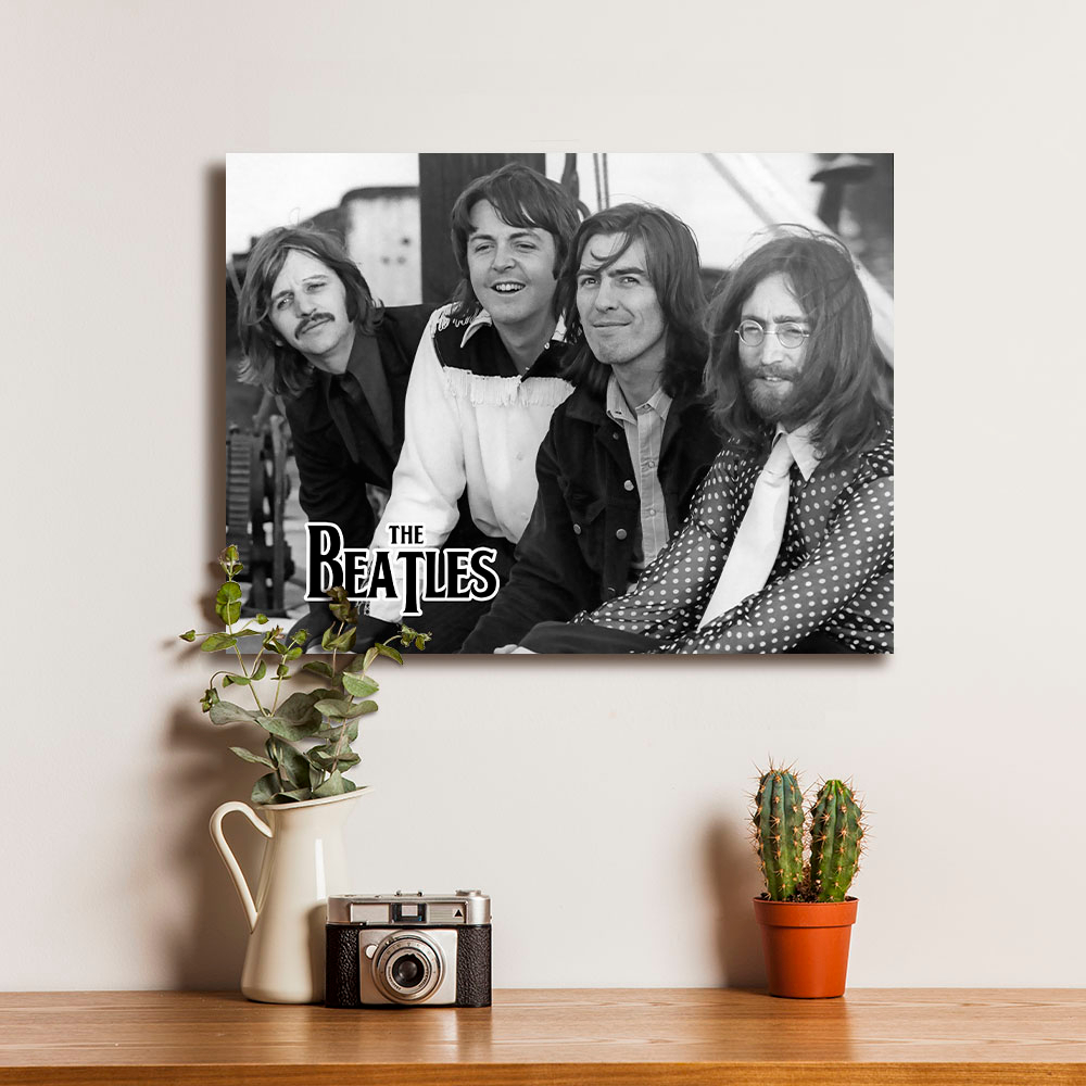 Jual Poster Grup Musik Jadul Beatles 8- Dekorasi Hiasan Dinding Kayu ...