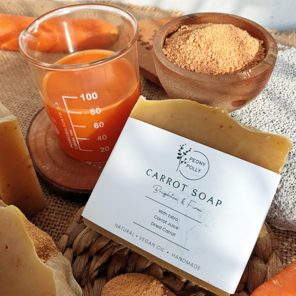 Jual SABUN NATURAL PEONY - Sabun Wortel | Carrot Soap | Brighten & Firm ...