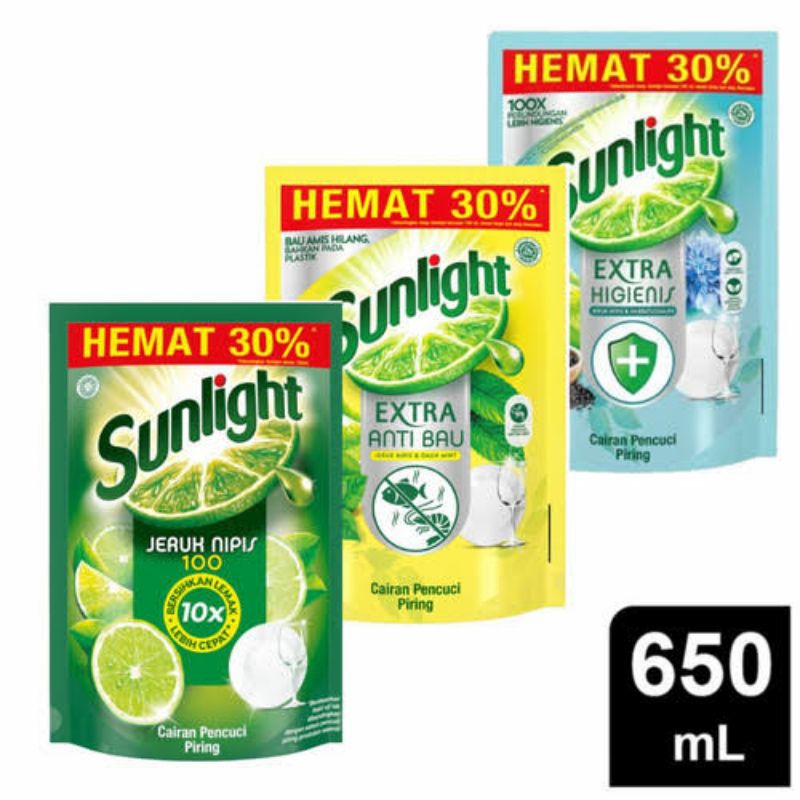 Jual All Varian Sabun Cuci Piring Sunlight 650ml | Shopee Indonesia