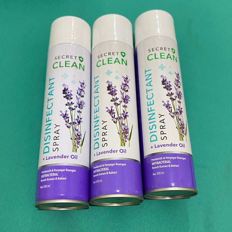 Jual Secret Clean Disinfectant Spray Aerosol Lavender 200ml | Shopee ...