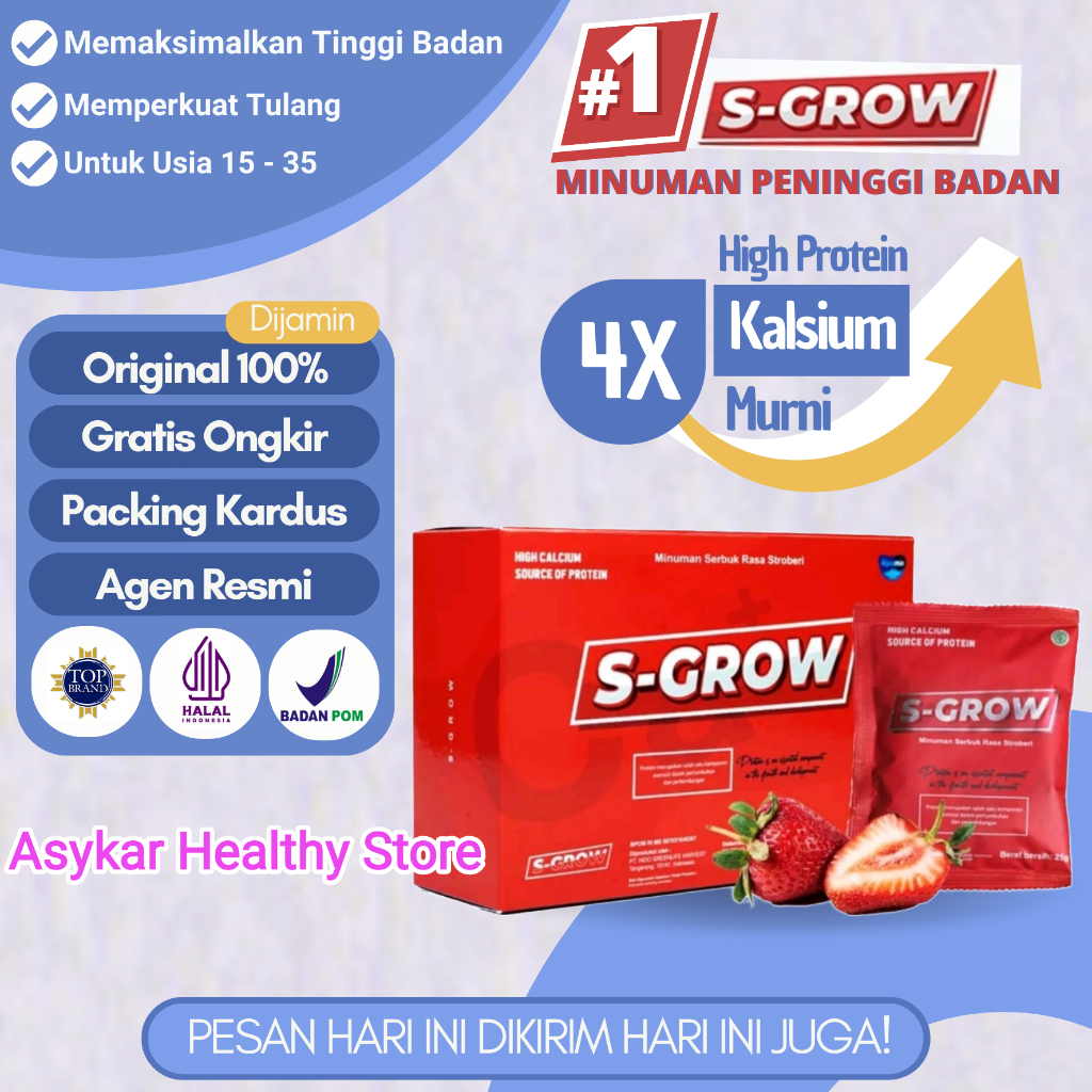 Jual S-GROW dan SKIDGROW 1 Box isi 10 Sachet Original BPOM | SGROW ...