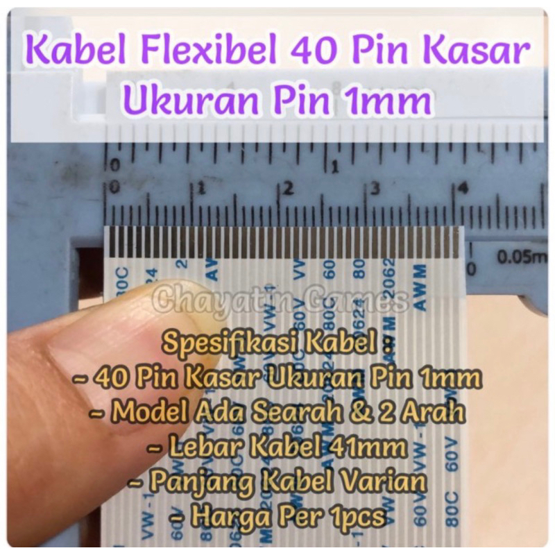 Jual Kabel Flexibel 40 Pin KASAR Model & Panjang Sesuai Varian - Ukuran ...