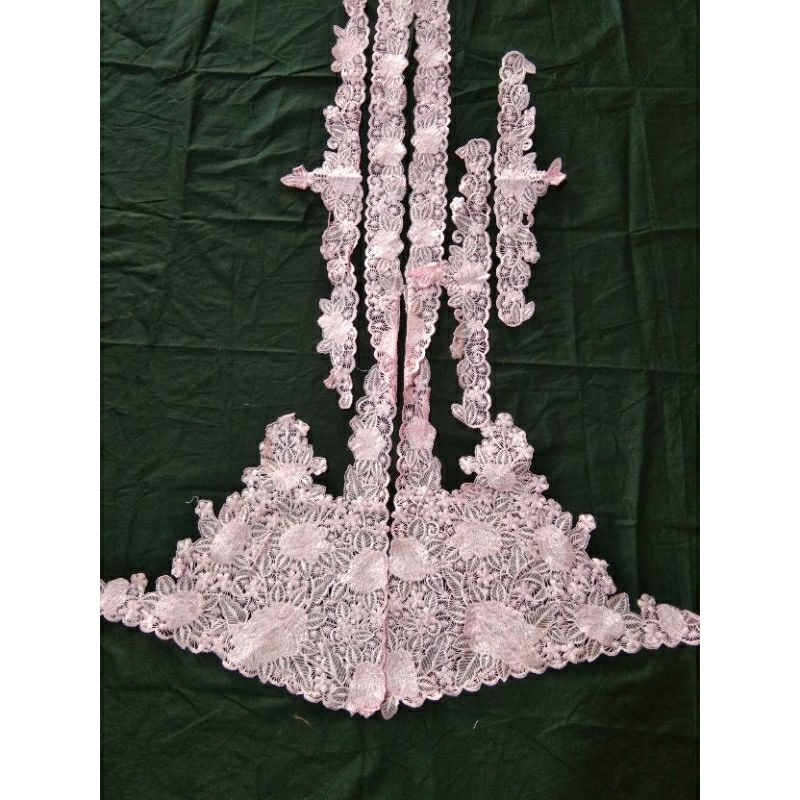 Jual RENDA BORDIR KEBAYA ENCIM MOTIF BUNGA MELATI POLOS | Shopee Indonesia