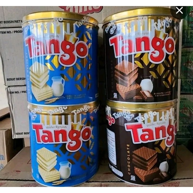 Jual Tango Wafer Renyah Kaleng / Tin 290 g Coklat 2bundle | Shopee ...