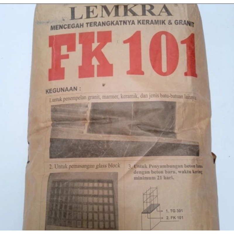 Jual Lemkra FK 101 Semen Instan 30 kg Perekat Keramik Granit Lantai FK101 30kg | Shopee Indonesia