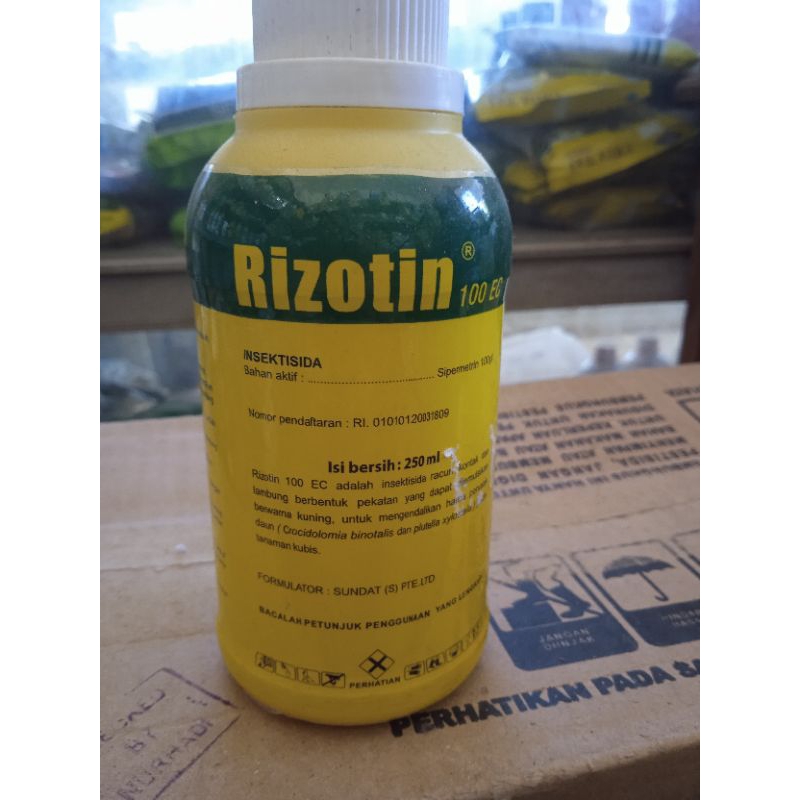 Jual insektisida RIZOTIN 100 EC, kemasan 250 ml dan 500 ml | Shopee ...