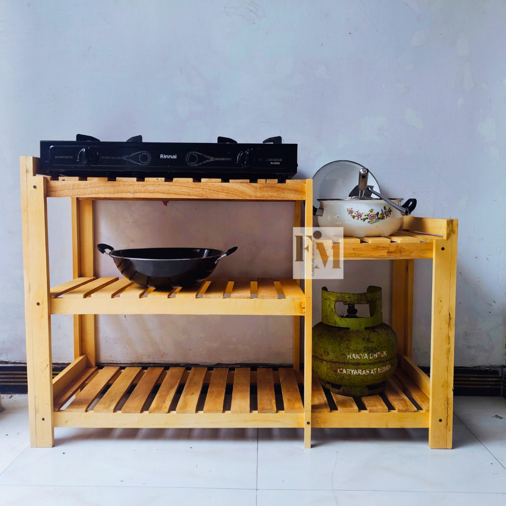 Jual Rak Kompor Gas 2 tungku Jumbo 5 Susun Tempat Dispenser dan Magicom ...