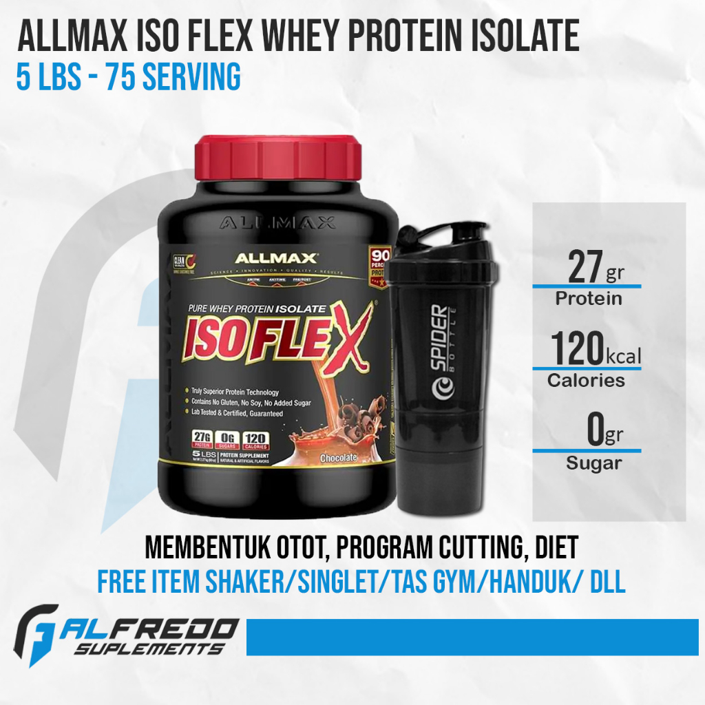 Jual All MAX Isoflex 5lbs Pure Whey Protein Isolate Allmax isolate ...