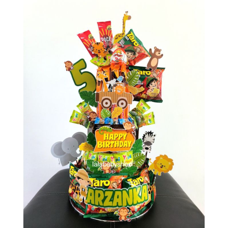 Jual snack tower - SNACK TART - Cake snack ultah - snack cake - bucket ...